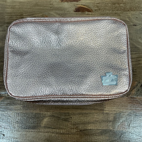 Caboodles | Bags | Caboodles Rose Gold Zippered Makeup Bag Vinyl And ...